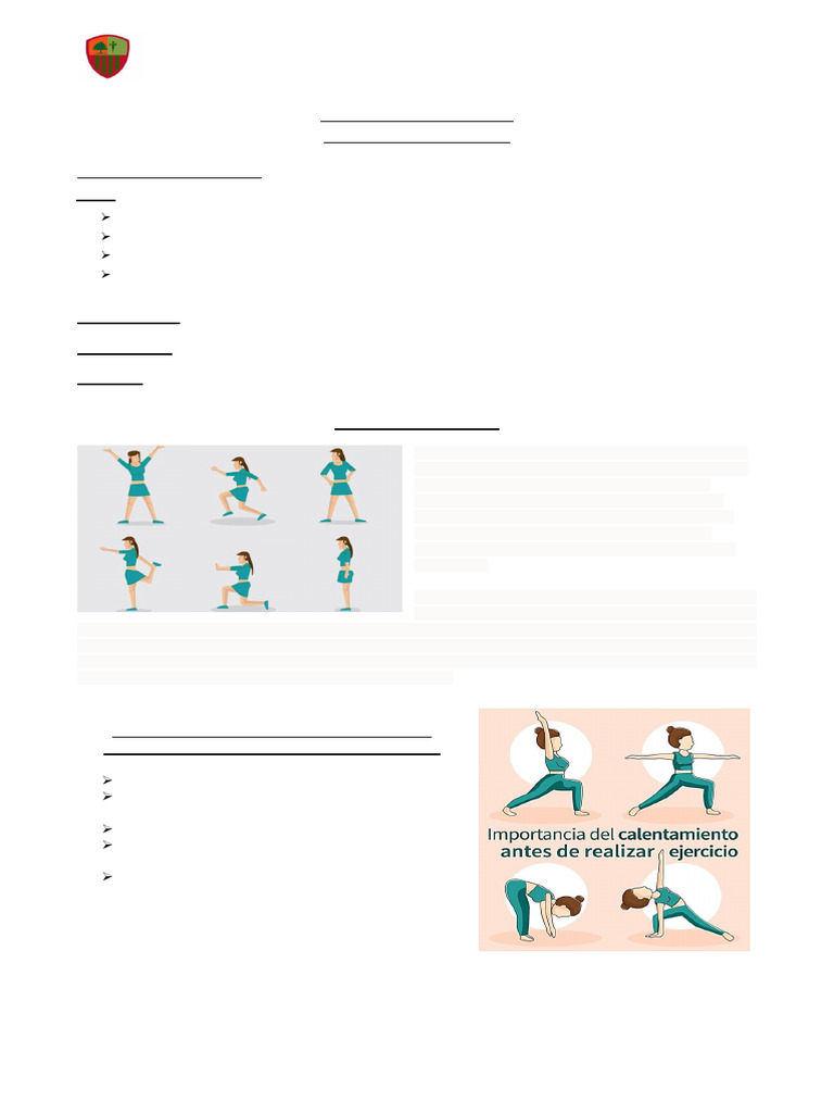 Ejercicios de Calentamiento Físico | PDF | Deportes