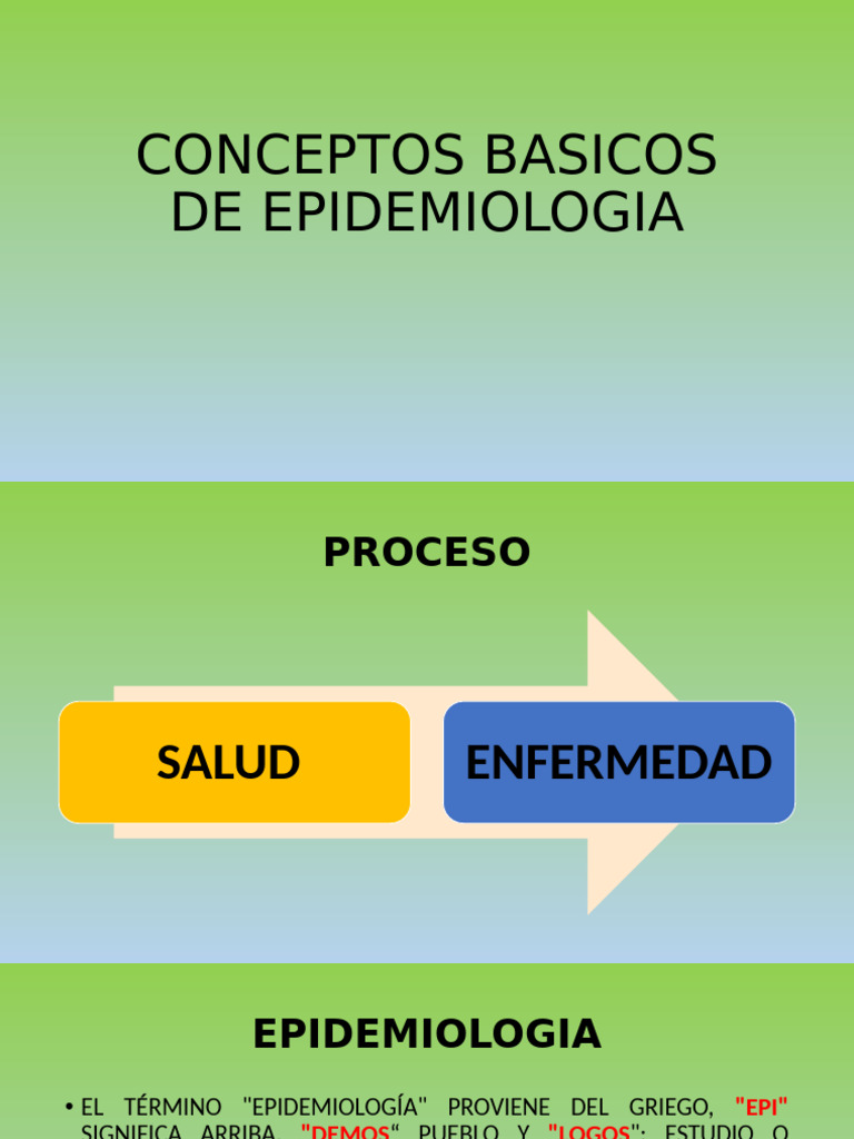 4.- CONCEPTOS BASICOS DE EPIDEMIOLOGIA | PDF | Epidemiología | Epidemias