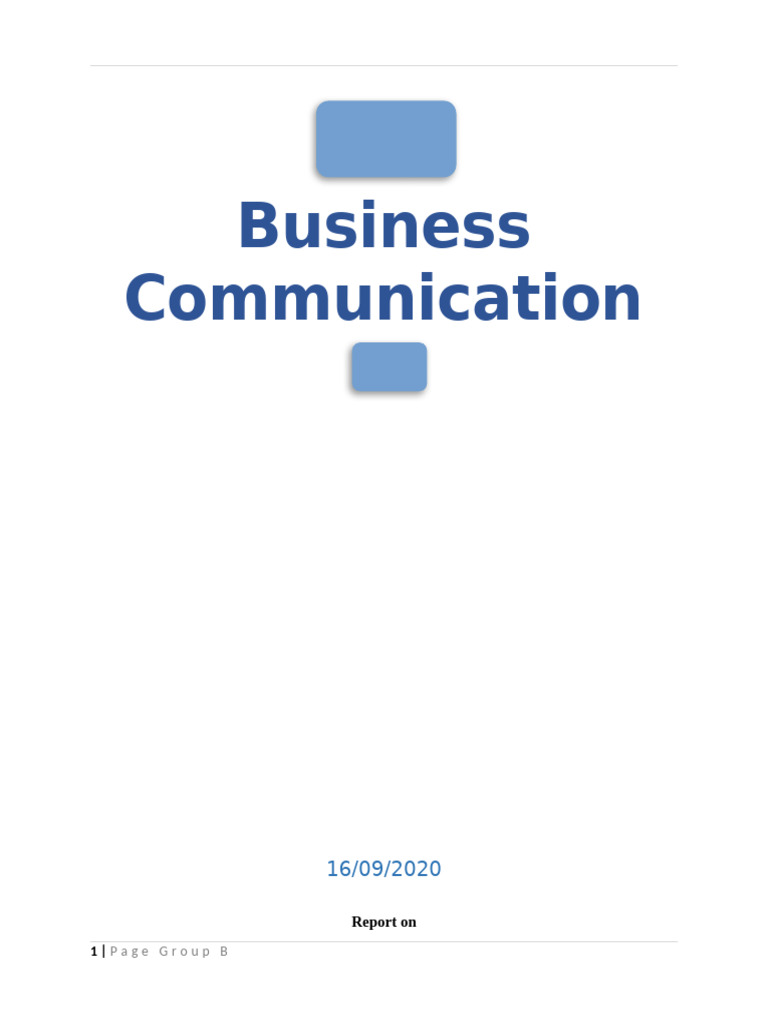 Business Communication Report | PDF | Nonverbal Communication ...