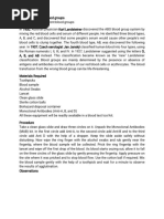 Slide Method for Blood Grouping | PDF | Blood Type | Serology