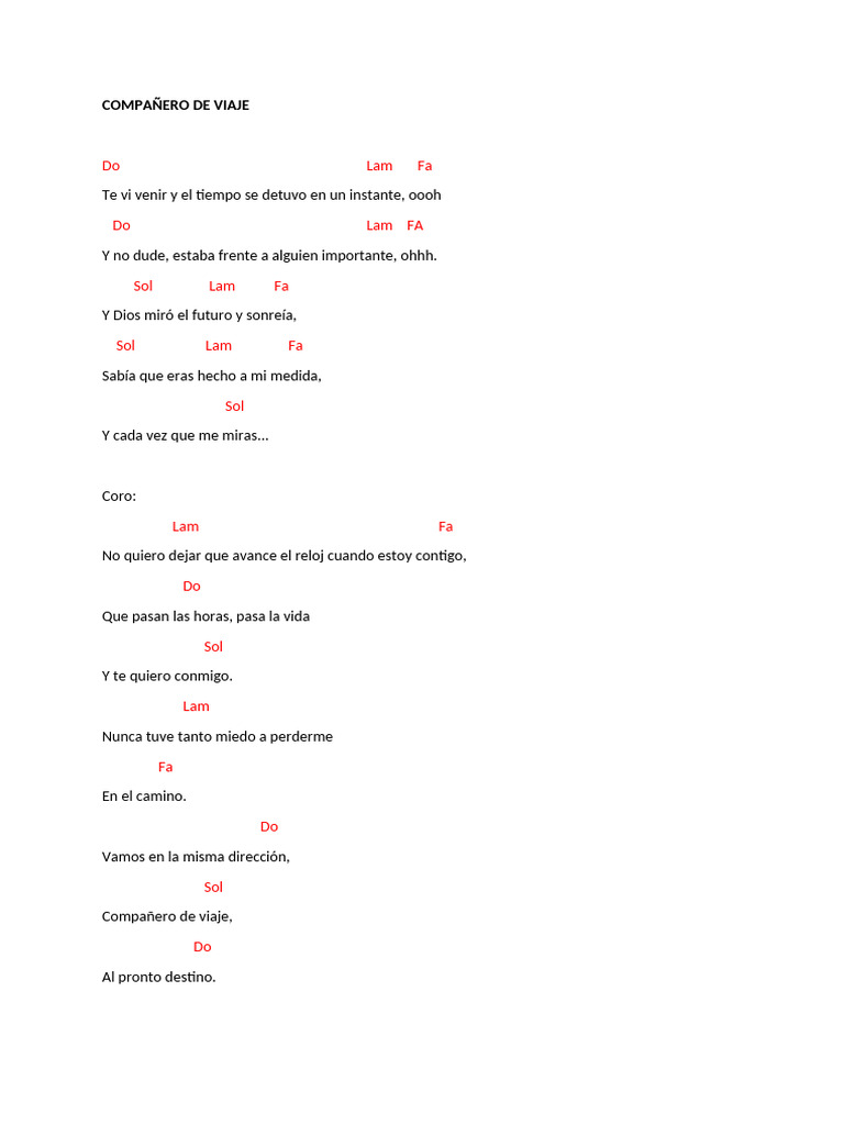 Compa - Ero de Viaje - Acordes | PDF