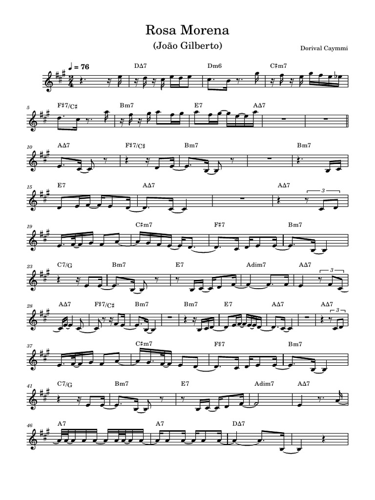 Rosa Morena Chords and Lyrics | PDF