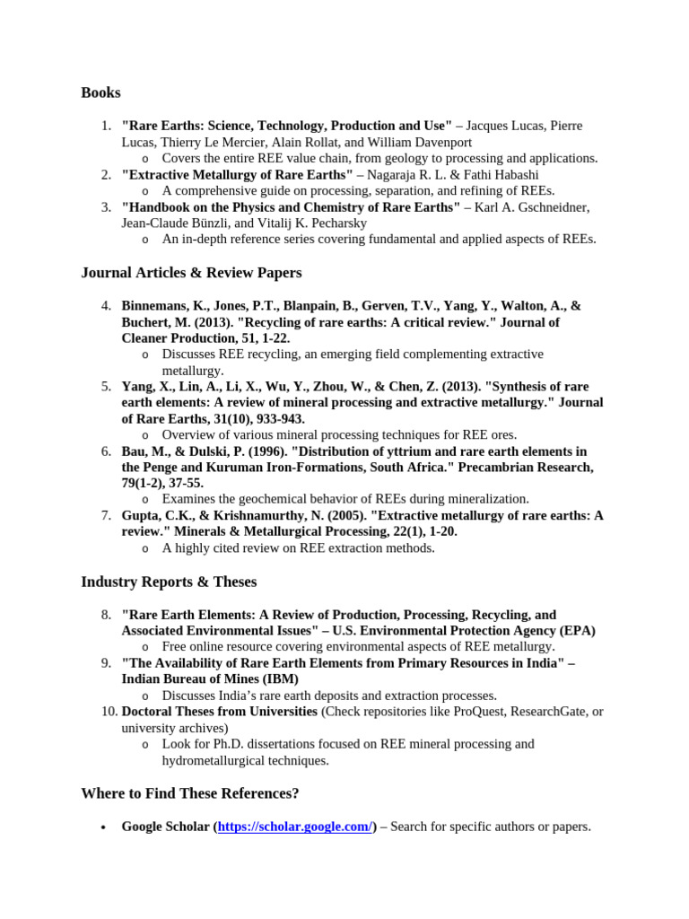 reference materials REE | PDF | Materials | Physical Sciences