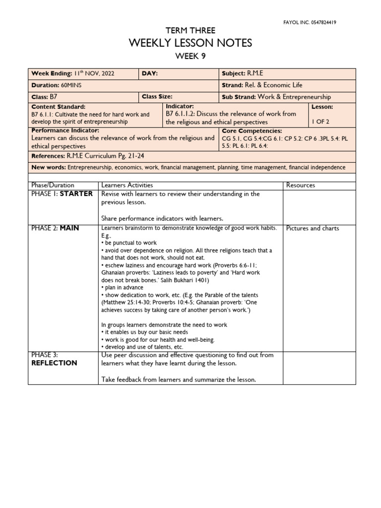 Basic 7 Term 3 Week 9 RME Religious and Moral Education | PDF ...