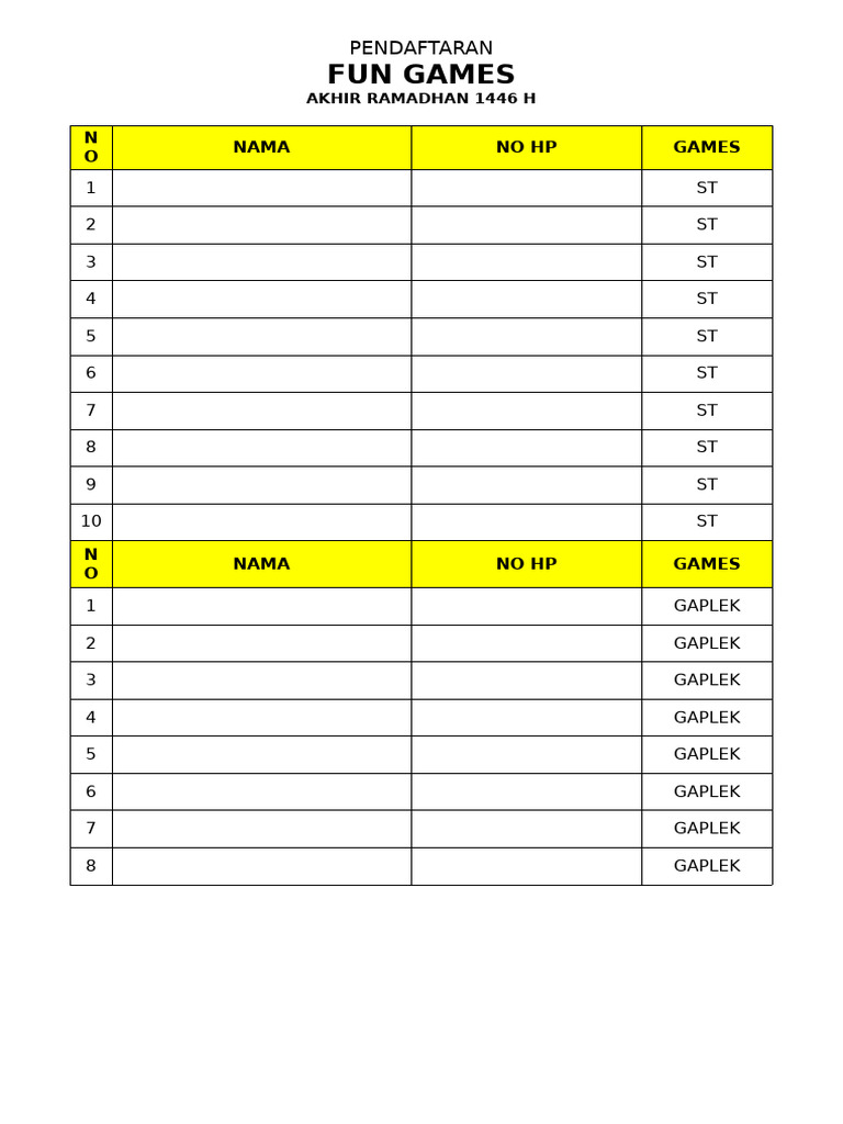 Fun Games | PDF