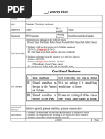1st Conditional Lesson Plan | PDF | Lesson Plan | Clause