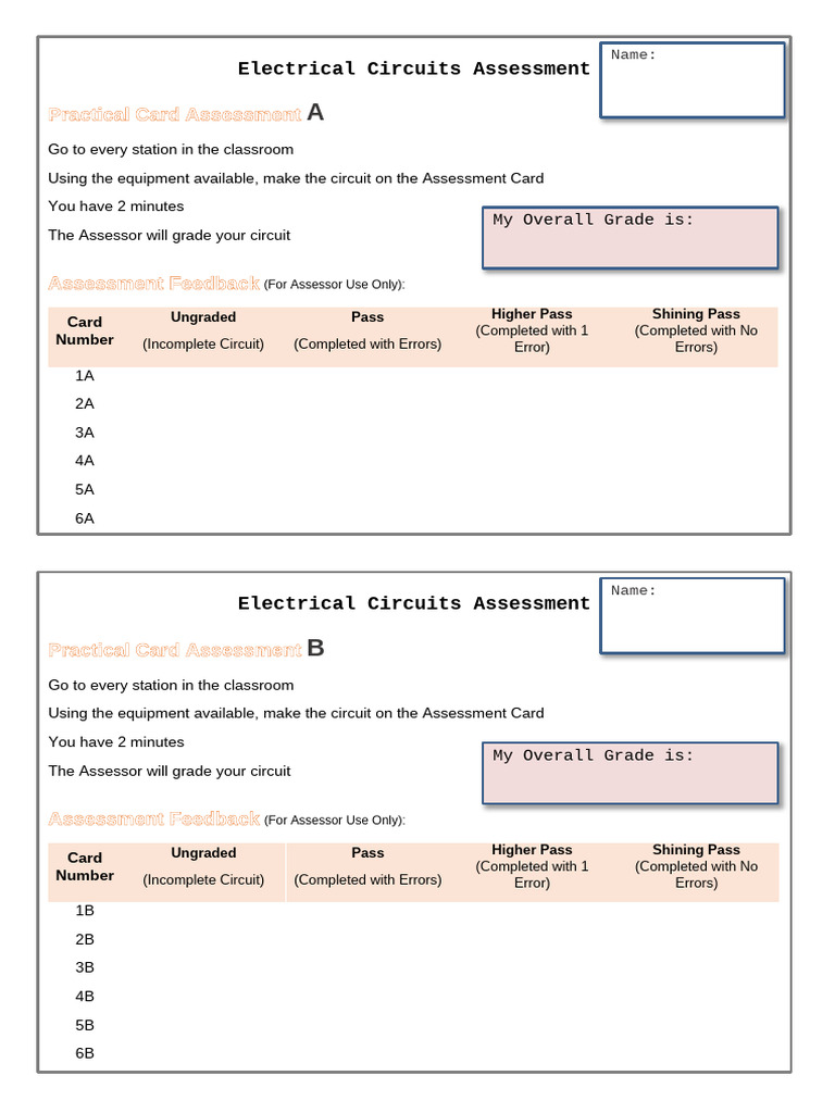 .Archpractical Assessment Card | PDF
