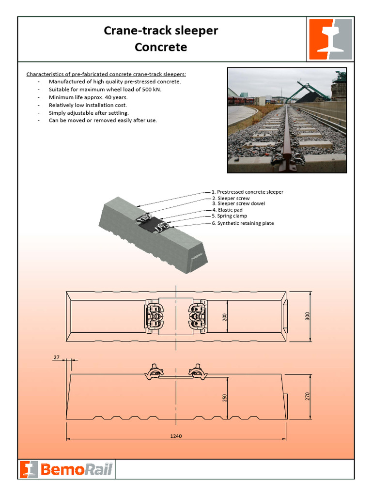 Bemo-Rail-crane-track-sleeper-concrete | PDF
