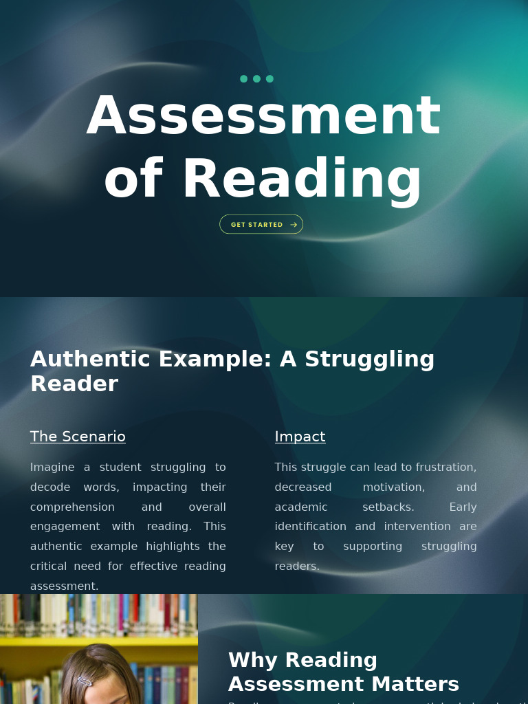 Assessment of Reading | PDF | Educational Assessment | Reading ...