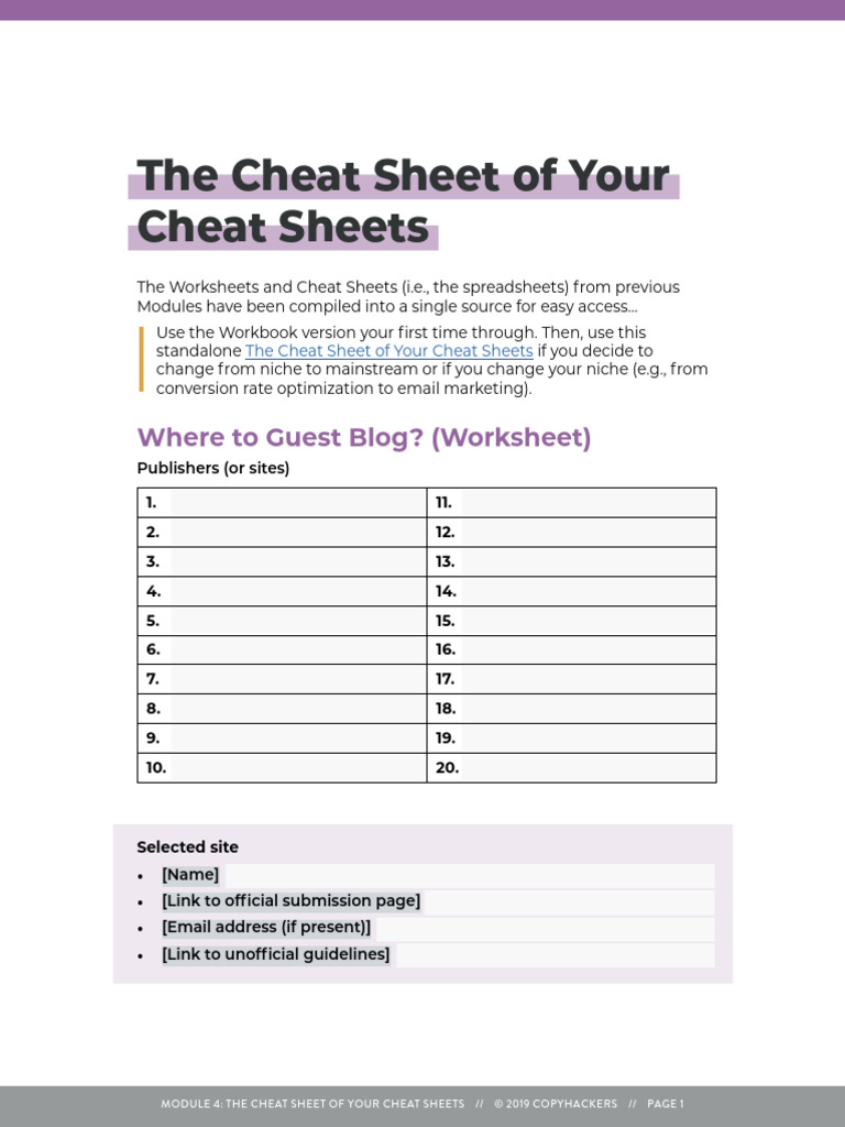 02 MoGB Module 4 The Cheat Sheet of Your Cheat Sheets | PDF | Computing