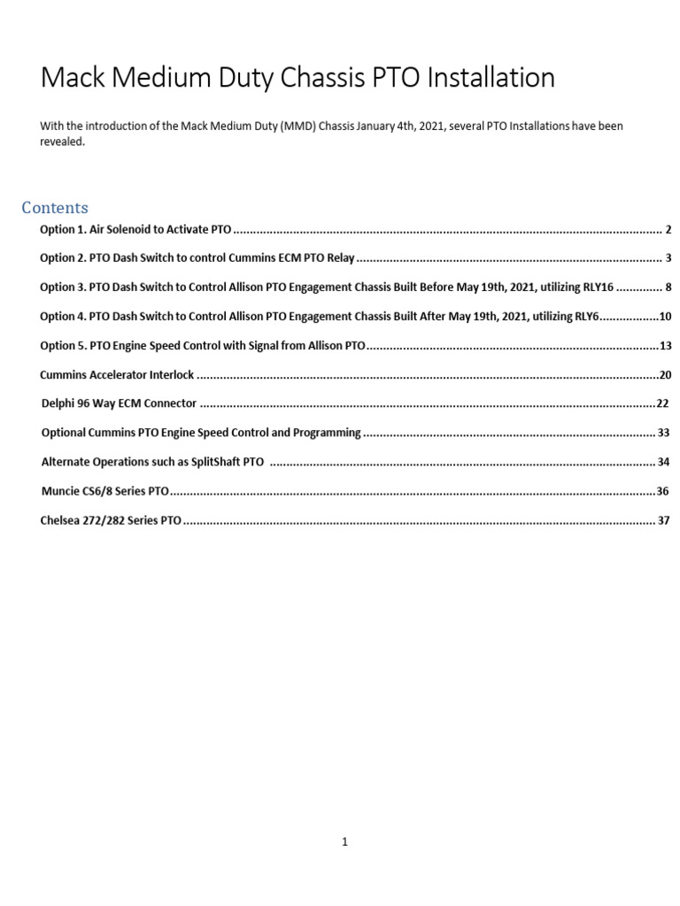 Mack Medium Duty Wiring Instrctions | PDF | Electrical Connector ...