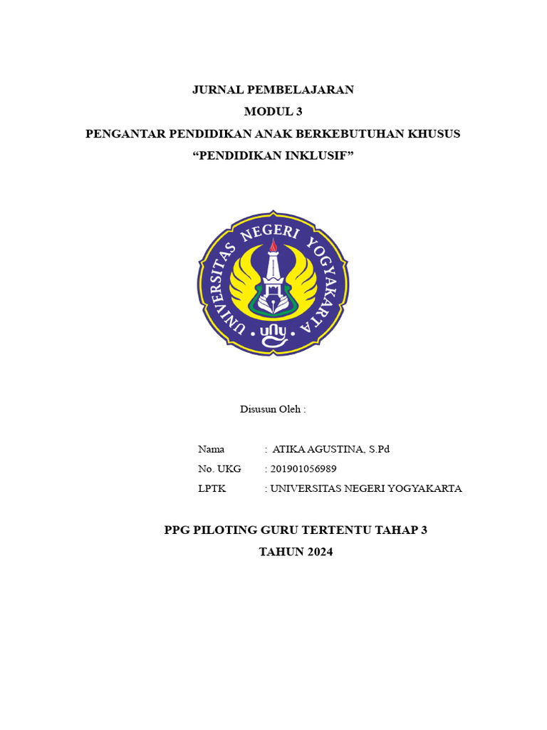 JURNAL PEMBELAJARAN INKLUSIF Atika | PDF