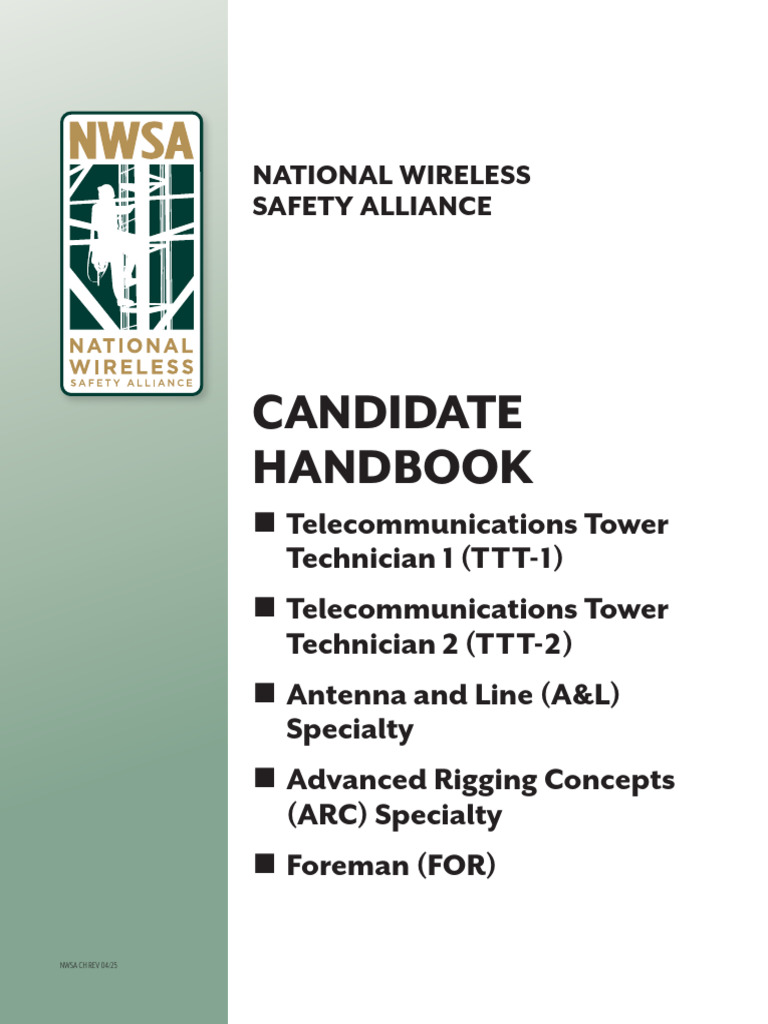 NWSA Certification Candidate Handbook | PDF | Certification | Expert