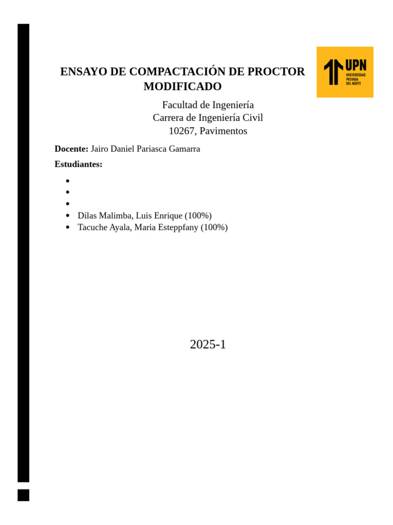 Ensayo de Compactacion de Proctor Modificado | PDF