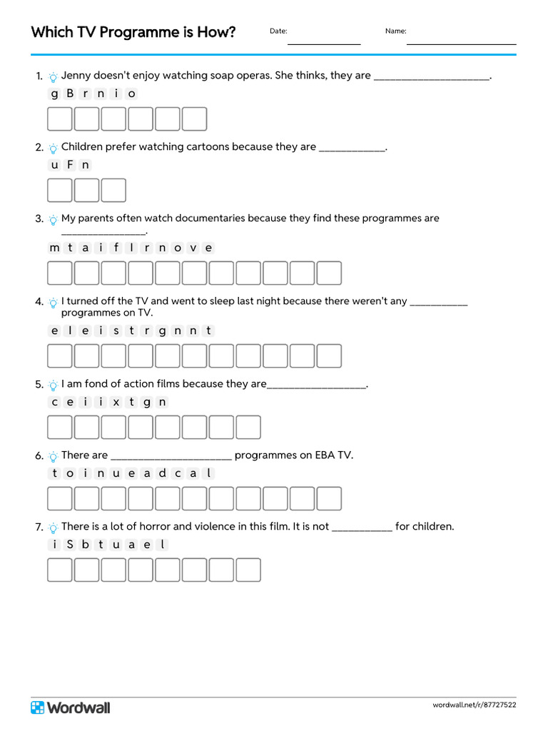 Which TV Programme Is How Anagram | PDF