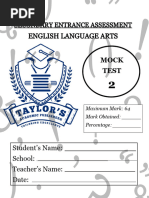 April 2024 English Checkpoint Mark Scheme | PDF | Verb | Adjective