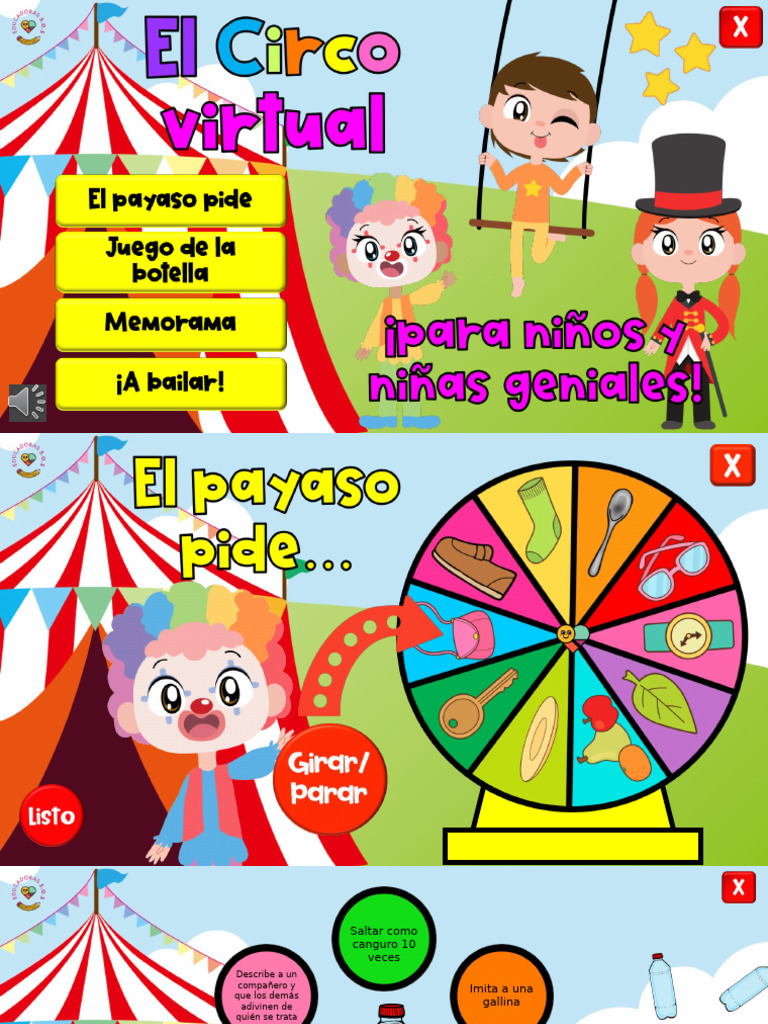 Circo Virtual - Día Del Niño - Educadorassos | PDF