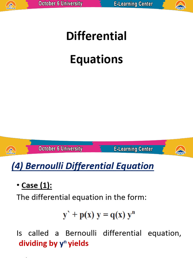 5 - Differential Equation (Bernoulli) | PDF