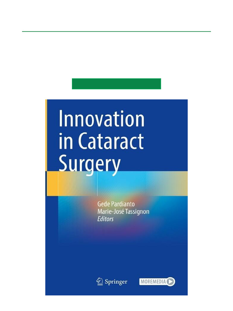 Innovations in Cataract Surgery | PDF | Ophthalmology | Cataract