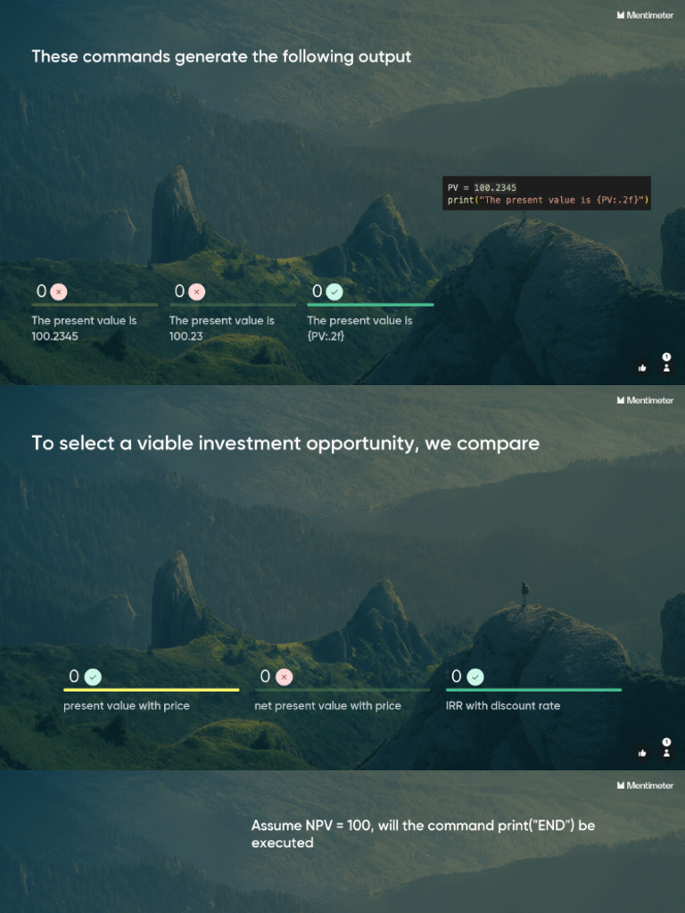 Lecture 2 - Menti - Slides | PDF