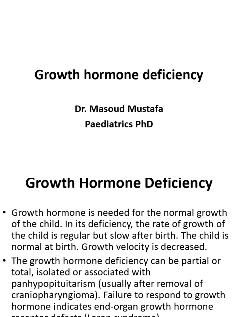 Growth Hormone Deficiency | PDF | Growth Hormone | Endocrinology