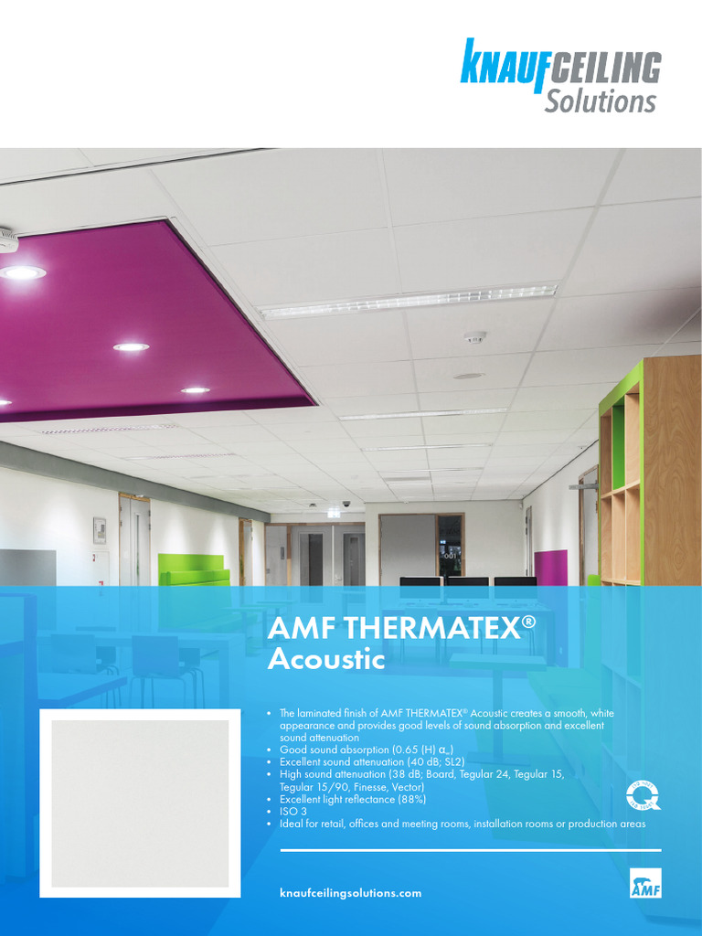 Ds Amf Thermatex Acoustic en | PDF | Attenuation | Sound