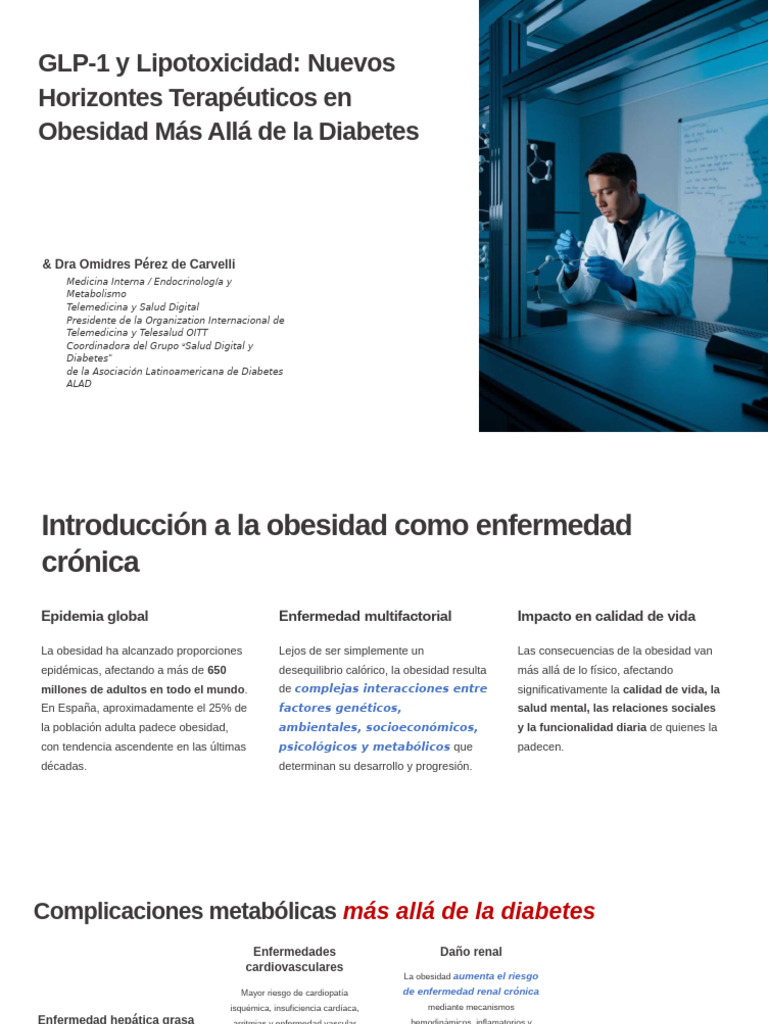 GLP 1 y Lipotoxicidad Nuevos Horizontes Terapeuticos en Obesidad Mas ...