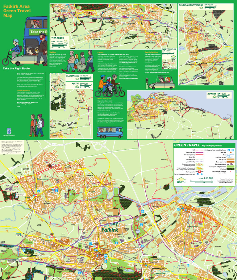 Falkirk Area Green Travel Map | PDF | Transport | Sustainable Transport