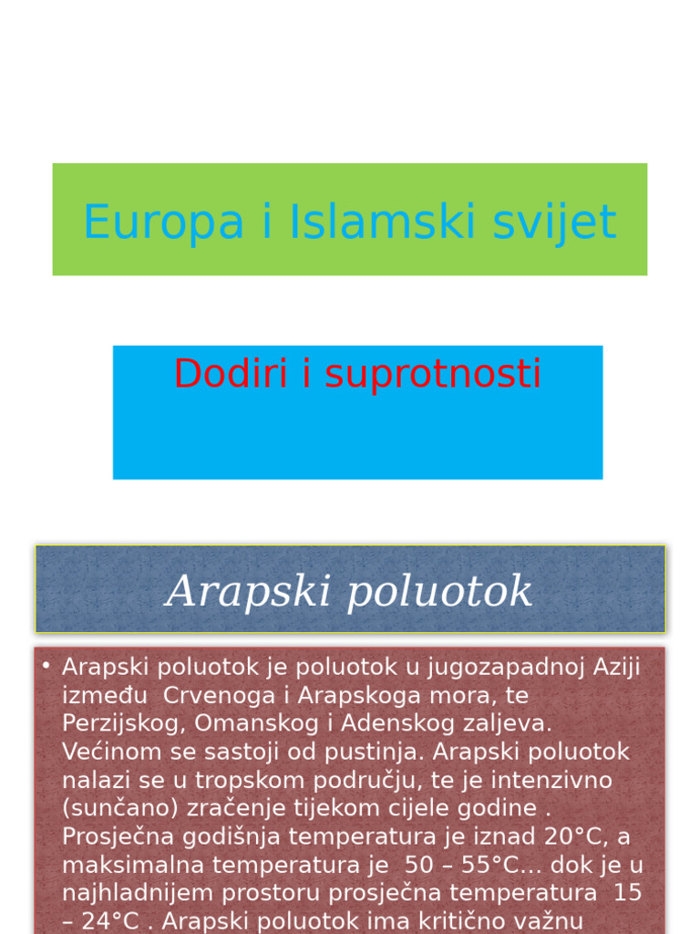Europa I Islamski Svijet | PDF