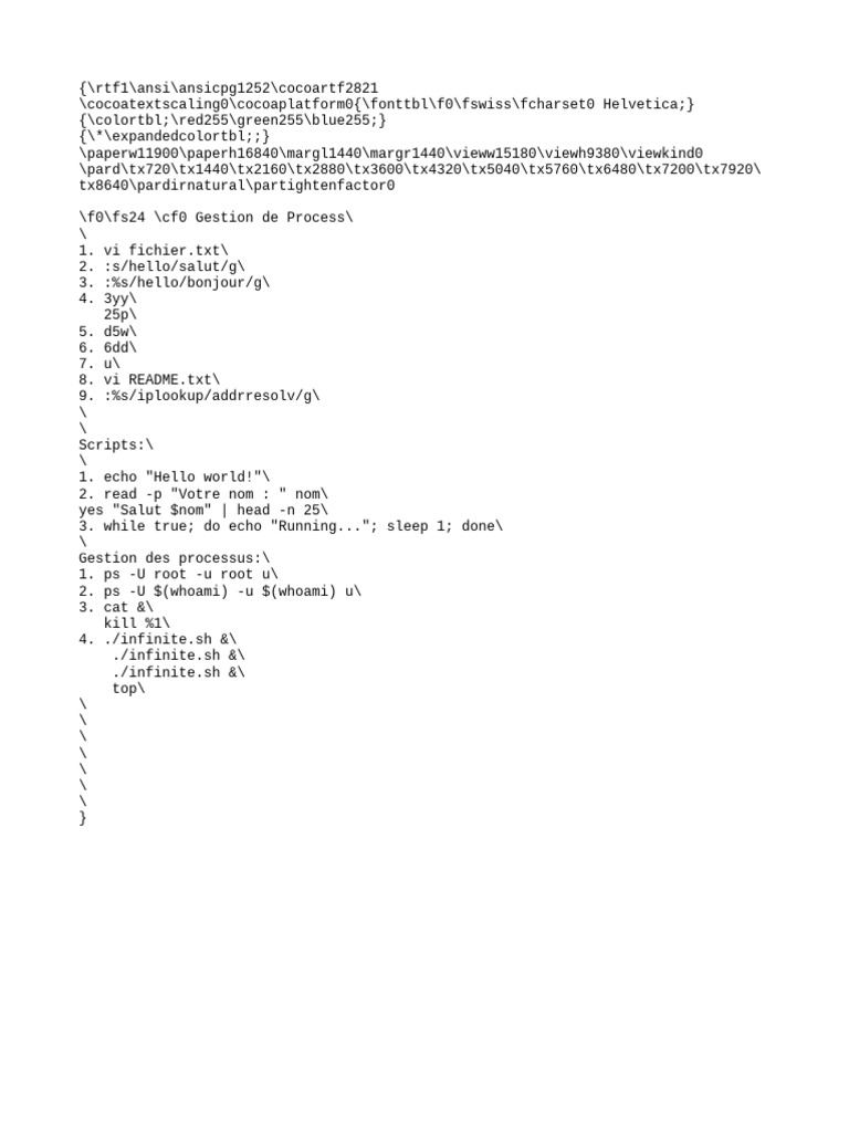 Gestion de Processus | PDF