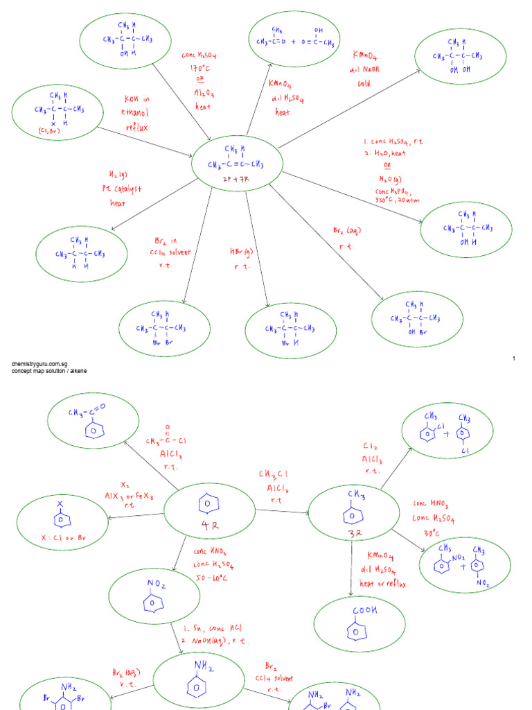 A Level Organic Chemistry Concept Map-Solution | PDF