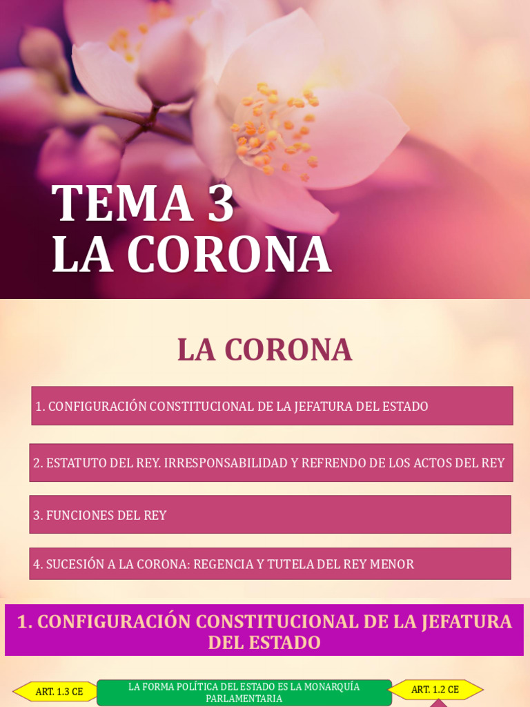 Esquema Lección 3 La Corona | PDF | Ciencias Políticas | Gobierno