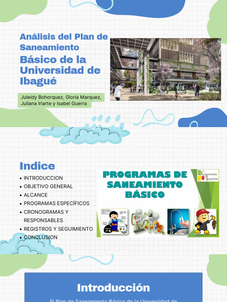 Analisis Del Plan de Saneamiento Basico | PDF | Saneamiento | Laboratorios