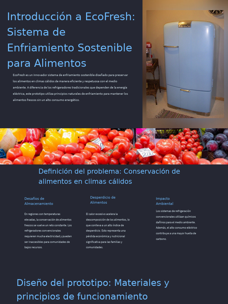 EcoFresh - Sistema de Enfriamiento Sostenible para Alimentos | PDF | Alimentos | Sustentabilidad