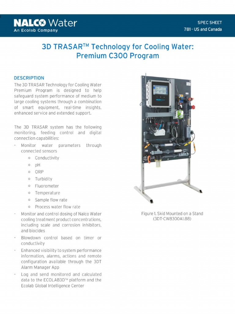 SPEC-781 3D_TRASAR_Cooling_Water_Premium | PDF