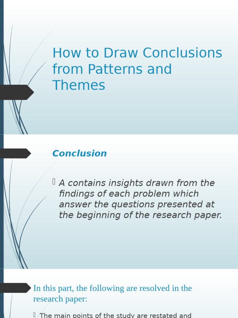 How To Draw Conclusion | PDF | Cognition | Human Communication