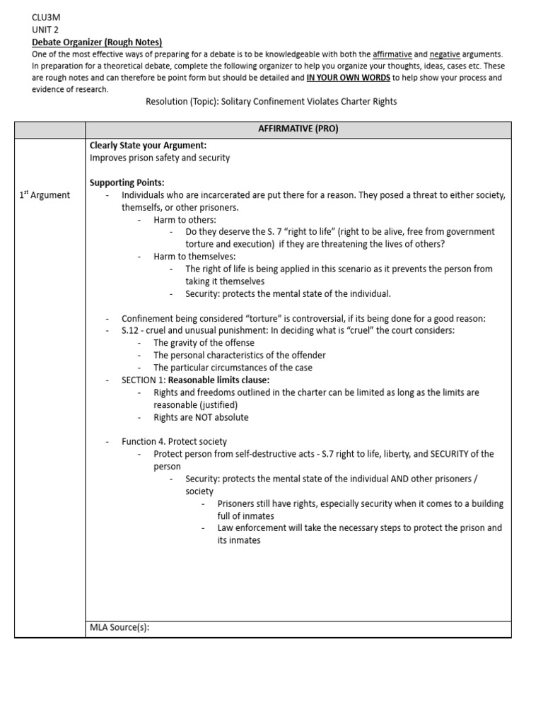 Pros and Cons of Solitary Confinement | PDF | Solitary Confinement ...