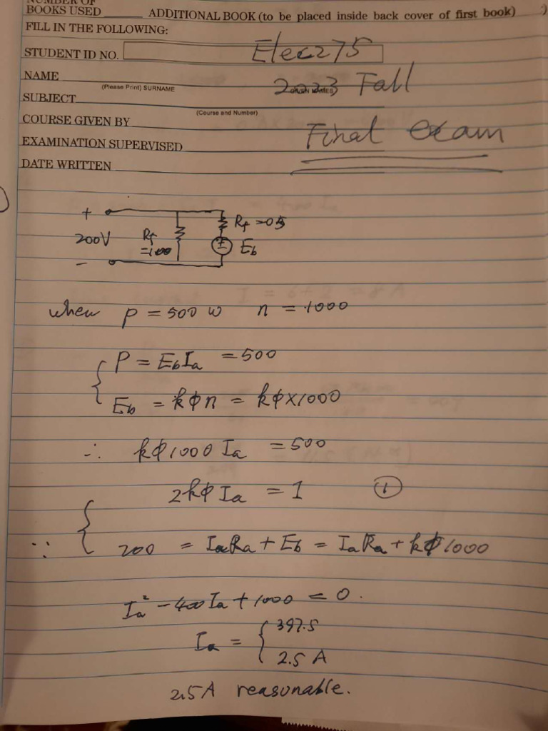 Elec275final Fall 2023 | PDF