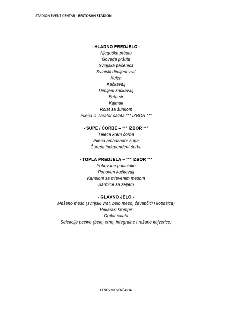 MENU-restoran-stadion-2015 | PDF