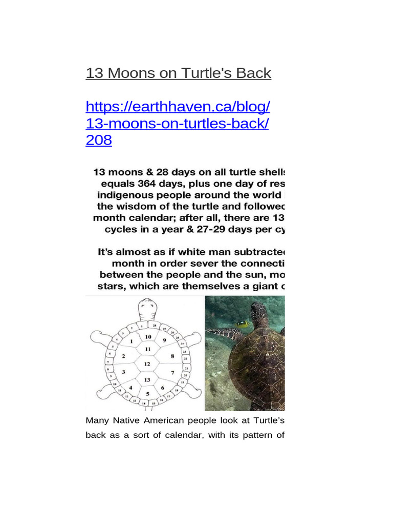 Anishinaabe 13 Moons Calendar Explained | PDF | Ojibwe