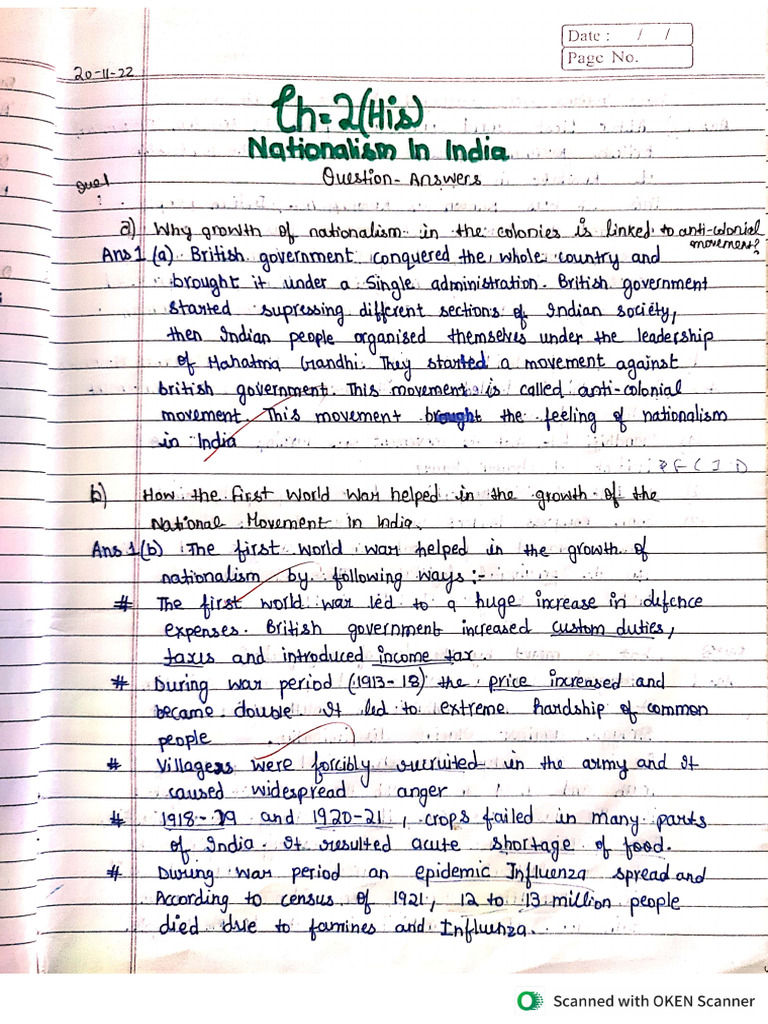History Ch2 Nationalism in India | PDF