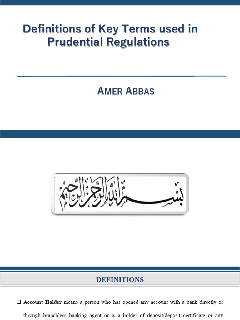 Defintions of Key Terms Used in PRs | PDF | Banks | Equity (Finance)