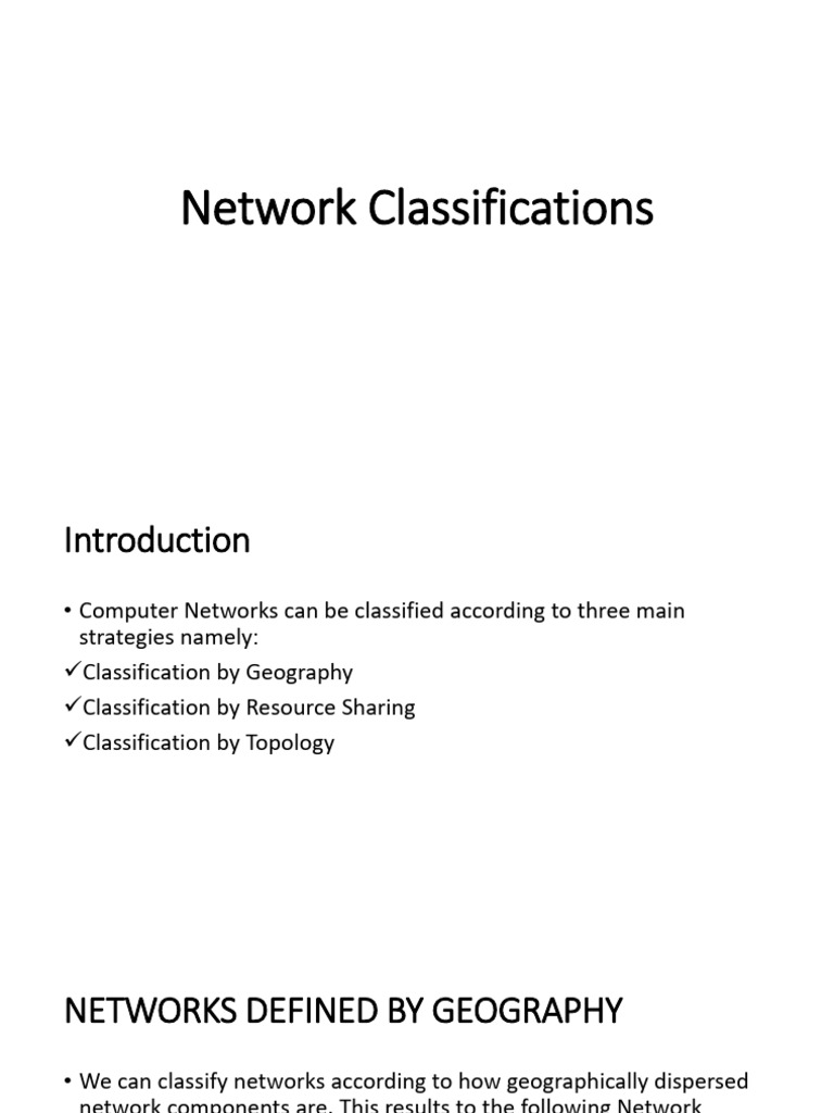 Network Classifications Geography and Resource Location | PDF | Computer Network | World Wide Web