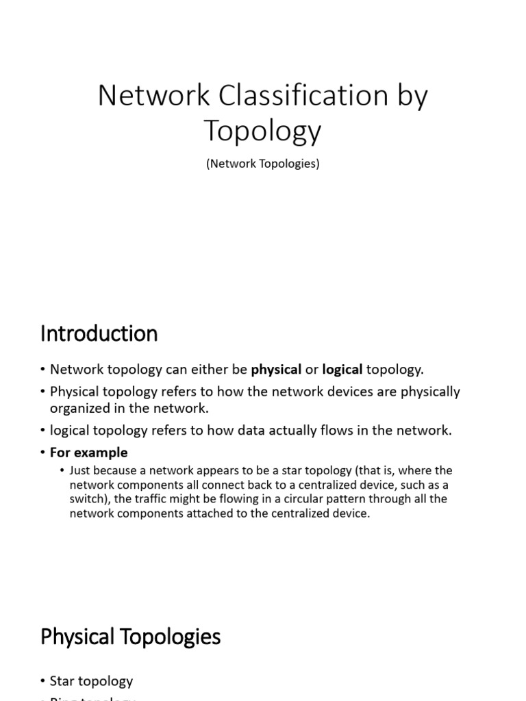 Network Classification by Topology | PDF | Network Topology | Computer Network