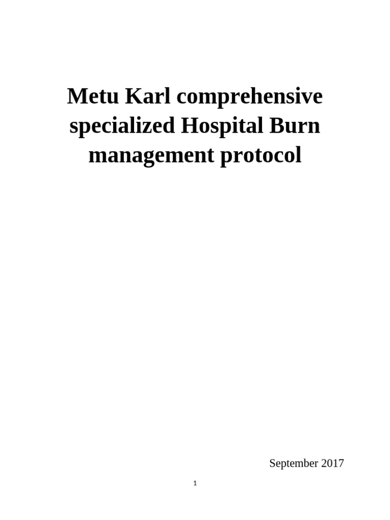 MKCSH Burn Managment Protocol | PDF | Burn | Human Diseases And Disorders