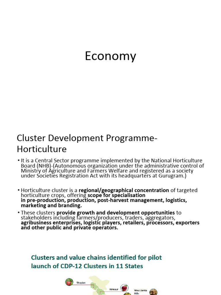 Horticulture Cluster Development in India | PDF | Forests | Palm Oil
