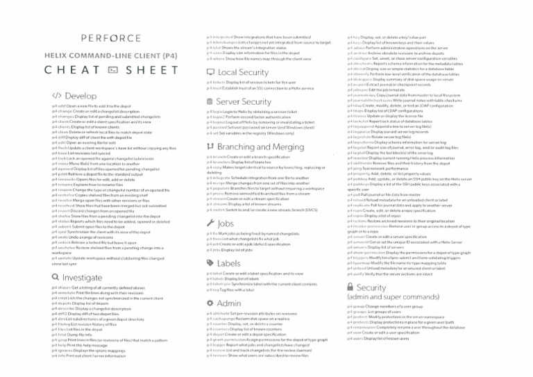Perforce Helix Comand line Client P4V | PDF