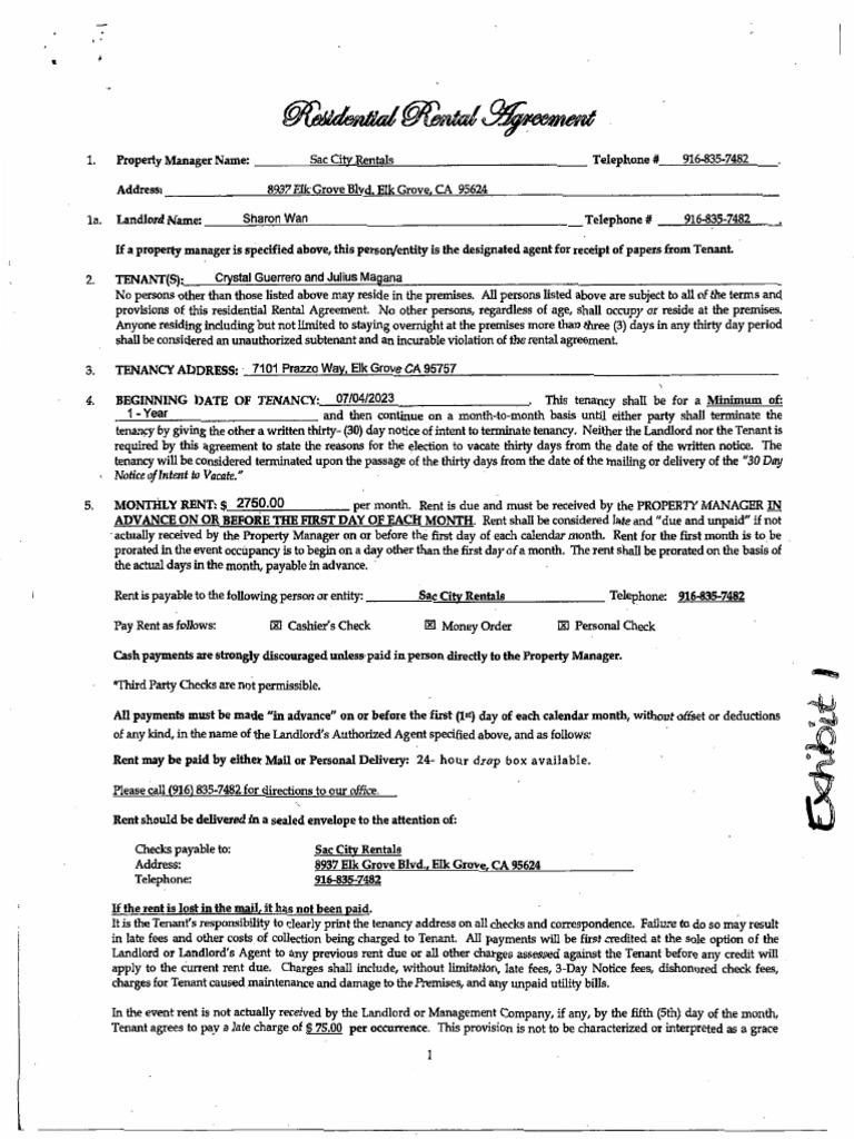 Sample Rental Agreement | PDF