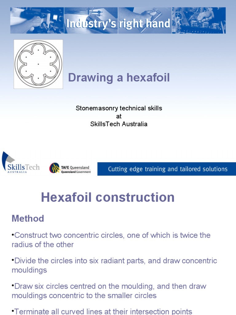 Hexafoil Drawing Guide for Stonemasonry | PDF