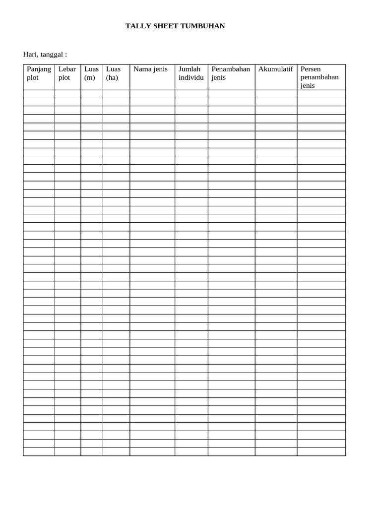 Tally Sheet Ksa 2024 | PDF